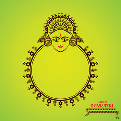 Navratri utsav greeting card Royalty Free Vector Image