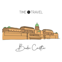 One single line drawing al khazneh petra old Vector Image