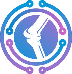 Pixel bone logo template creative bone logo Vector Image