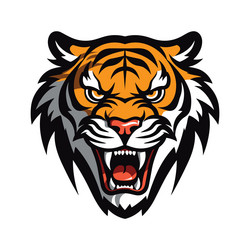 Angry tiger head face logo symbol esports Vector Image