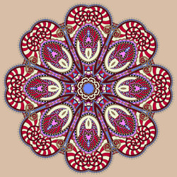 Mandala circle decorative spiritual indian symbol Vector Image