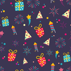 Gift wrapping paper cartoon seamless pattern Vector Image