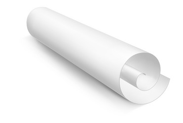 Brown realistic paper roll medieval rolled Vector Image