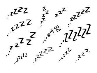 Zzz doodle drawing symbol for sleep Royalty Free Vector