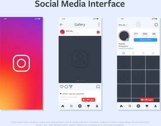 Set of modern user interface ux ui screen Vector Image