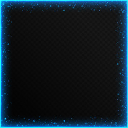 Blue neon frame with sparkles Royalty Free Vector Image