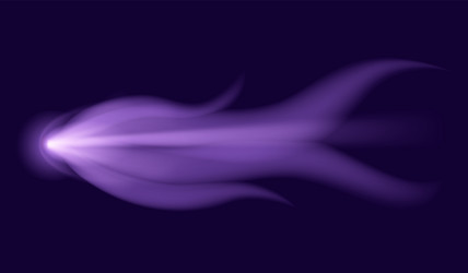 Meteors and comets set of neon space flying Vector Image