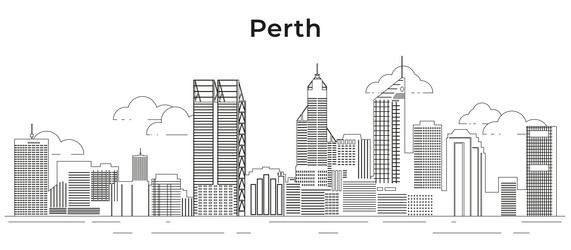 Perth Skyline Vector Images (over 140)