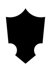 Police shield black shape heraldic shields blank Vector Image