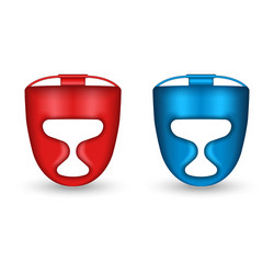 Cartoon red boxing training helmet Royalty Free Vector Image