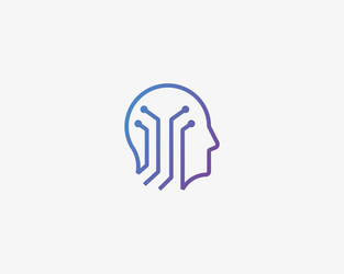 Creative mind human head logo concept Royalty Free Vector