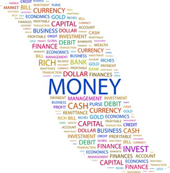 Money and numbers set Royalty Free Vector Image