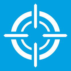 Blue target icon Royalty Free Vector Image - VectorStock