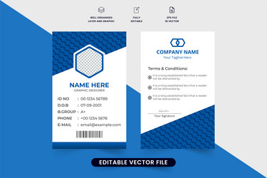 Print ready identity card design for business Vector Image