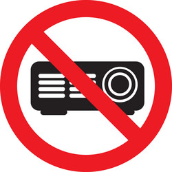 Denied circle red prohibited icon Royalty Free Vector Image