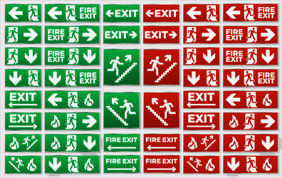 Emergency Exit Sign Light Vector Images (over 1,100)
