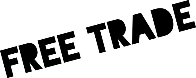 Free trade rubber stamp Royalty Free Vector Image