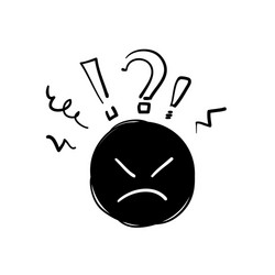 Hand drawn negative thinking bad experience Vector Image