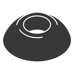 Black sqare washer cut out Royalty Free Vector Image