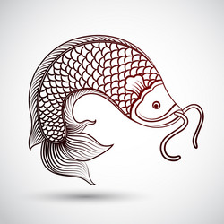 Chinese fish Royalty Free Vector Image - VectorStock