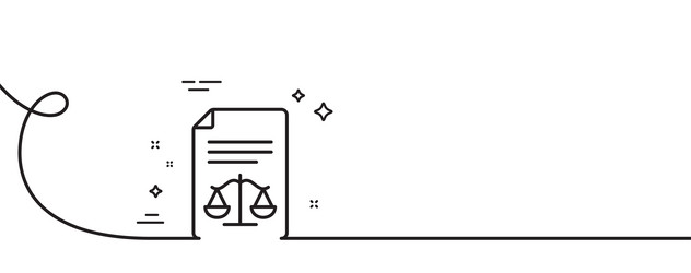 Court judge line icon justice scale sign Vector Image