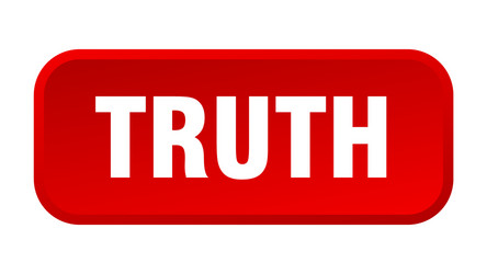Truth button square 3d push Royalty Free Vector Image
