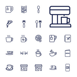 12 cafe icons Royalty Free Vector Image - VectorStock