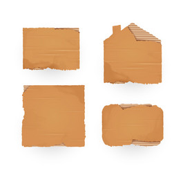 Cardboard sign pieces template Royalty Free Vector Image