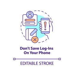 Do not reuse passwords concept icon Royalty Free Vector