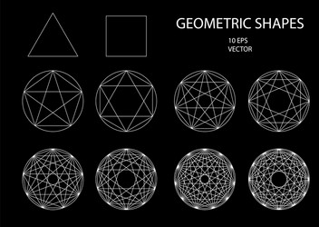 Sacred geometry shapes spirituality alchemy Vector Image