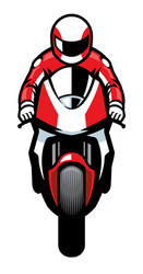 8 -bit pixel the man riding motorcycle Royalty Free Vector