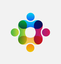 Group teamwork coming together icon Royalty Free Vector