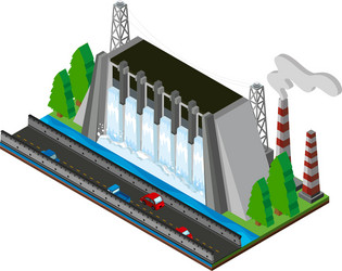 Watergate in 3d design Royalty Free Vector Image