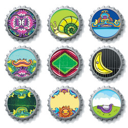 Bottle caps Royalty Free Vector Image - VectorStock