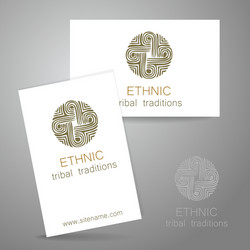 Ethnic traditions logo Royalty Free Vector Image