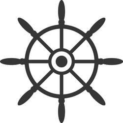 Helm wheel graphic design template isolated Vector Image