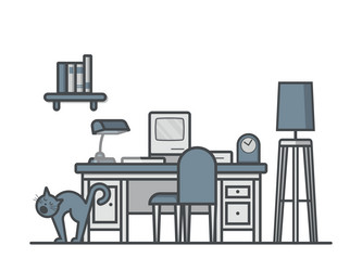 Home office Royalty Free Vector Image - VectorStock