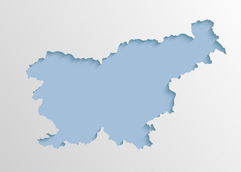 Map Slovenia Abstract Inner Shadow Royalty Free Vector Image
