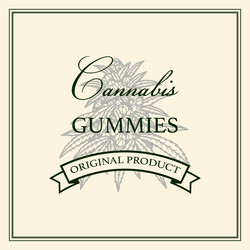 Cannabis product packaging design marijuana logo Vector Image