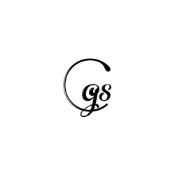Gs line bold concept logo initial concept Vector Image
