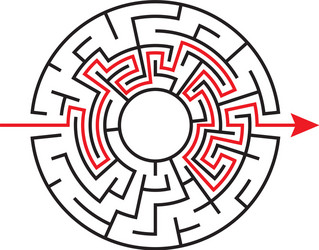 Abstract maze symbols Royalty Free Vector Image