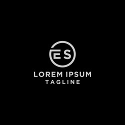 Es circle logo Royalty Free Vector Image - VectorStock