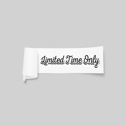 Limited time only sign paper banner Royalty Free Vector