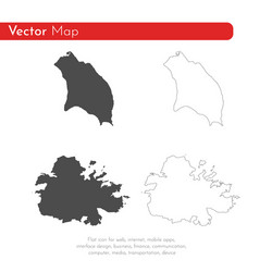 Map antigua and barbuda isolated Royalty Free Vector Image