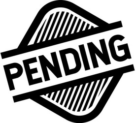 Pending stamp on white Royalty Free Vector Image