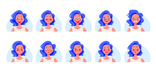 Set different emotions and feelings stress Vector Image