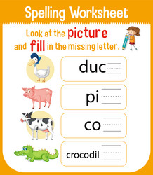 U-e digraph spelling rule educational poster Vector Image