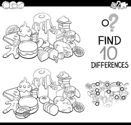 Find ten differences game with fast food character