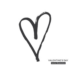 Hand Drawn Heart Calligraphy Royalty Free Vector Image