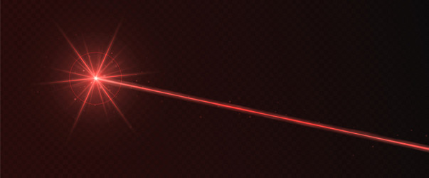 Red laser beam light effect isolated Royalty Free Vector